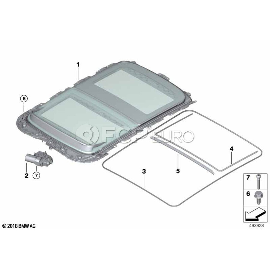 Mini Sunroof Seal - Genuine Mini 54107476541 | FCP Euro