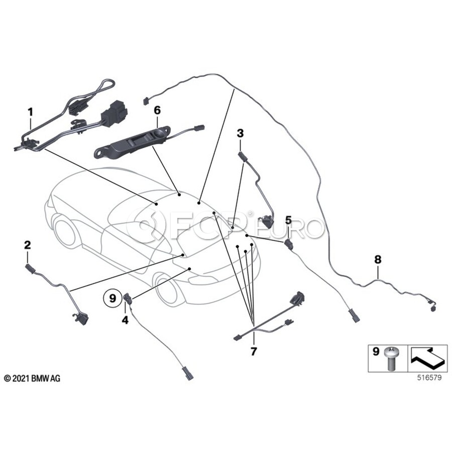 BMW Convertible Top Wiring Harness - Genuine BMW 54377192499 | FCP Euro