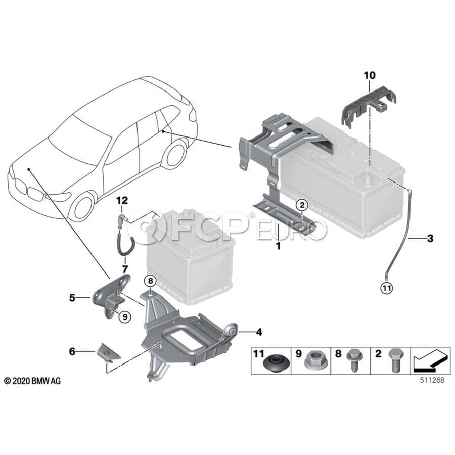 BMW Battery Tray - Genuine BMW 61219117797 | FCP Euro