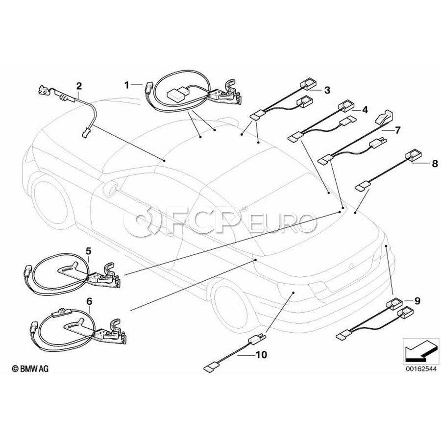 BMW Hall Sensor Luggage Compartment - Genuine BMW 61316958127 | FCP Euro