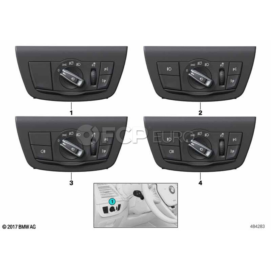 BMW Headlight Switch - Genuine BMW 61319472964 | FCP Euro
