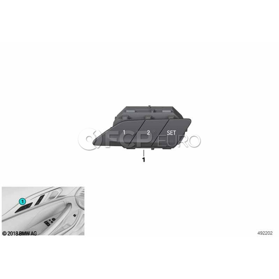 BMW Seat Memory Switch - Genuine BMW 61319867157 | FCP Euro