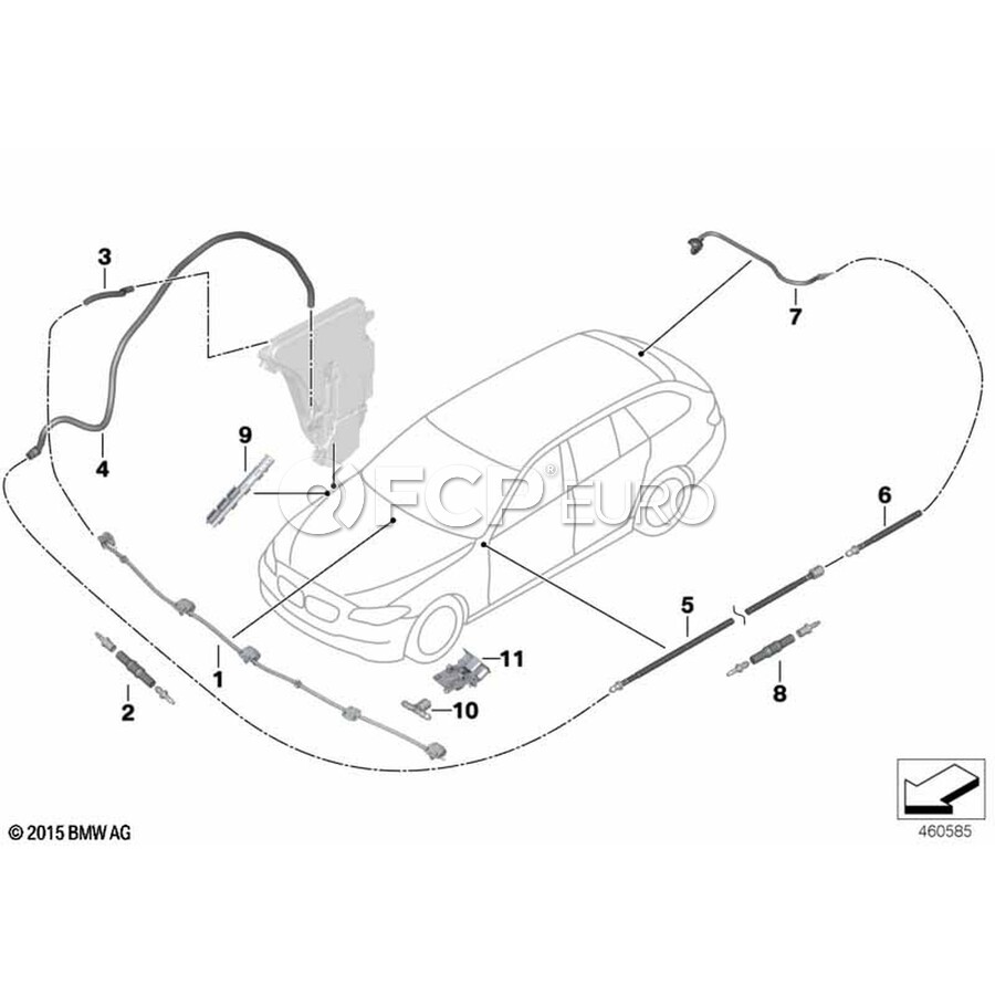 BMW Cleaning System Hose - Genuine BMW 61667161468 | FCP Euro