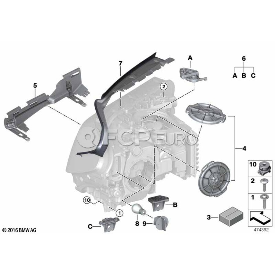 BMW Headlight Gasket - Genuine BMW 63117410734 | FCP Euro