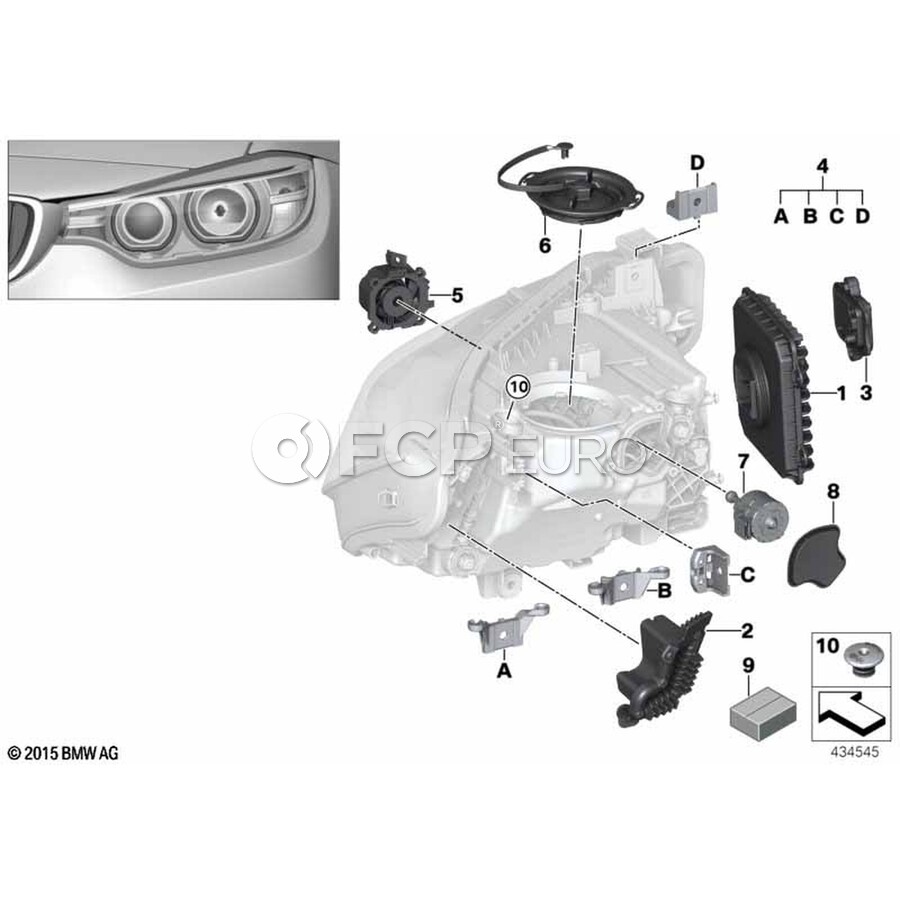 BMW Headlight Bulb Cap - Genuine BMW 63117419614 | FCP Euro