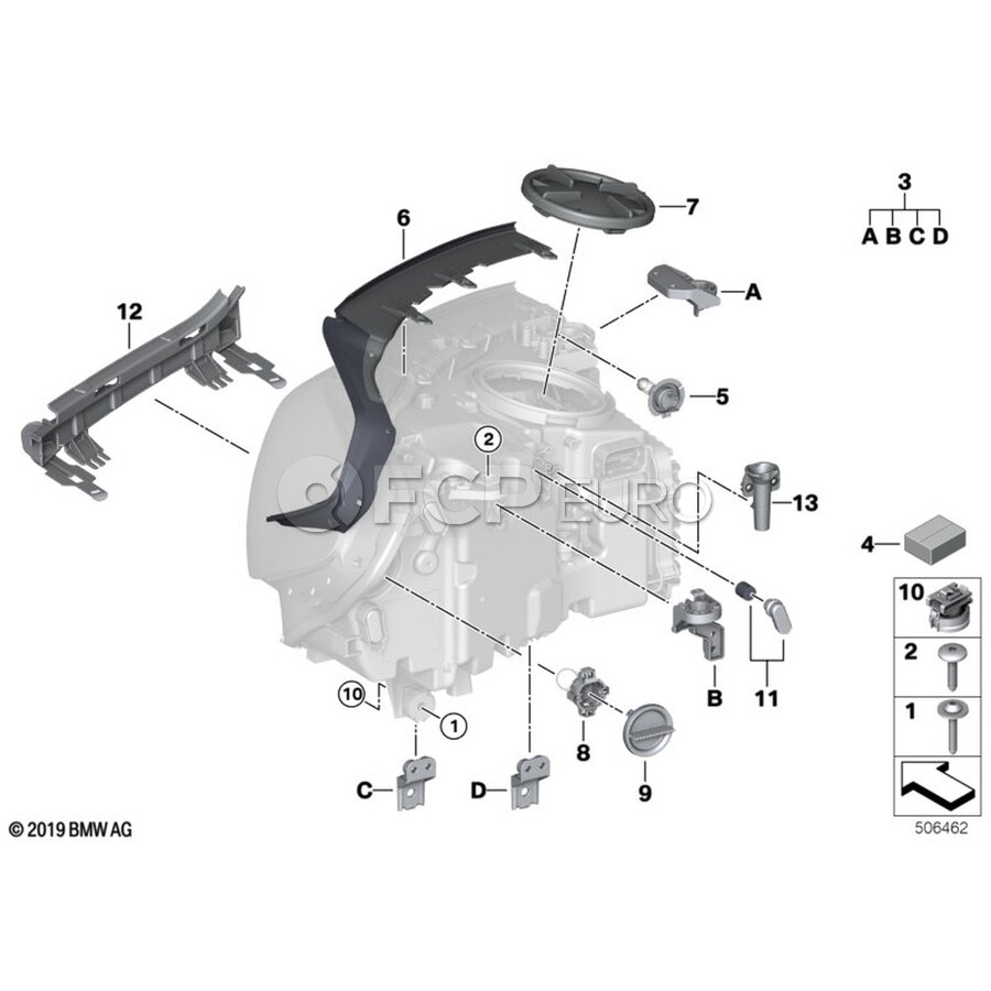 BMW Headlight Gasket - Genuine BMW 63117466104 | FCP Euro