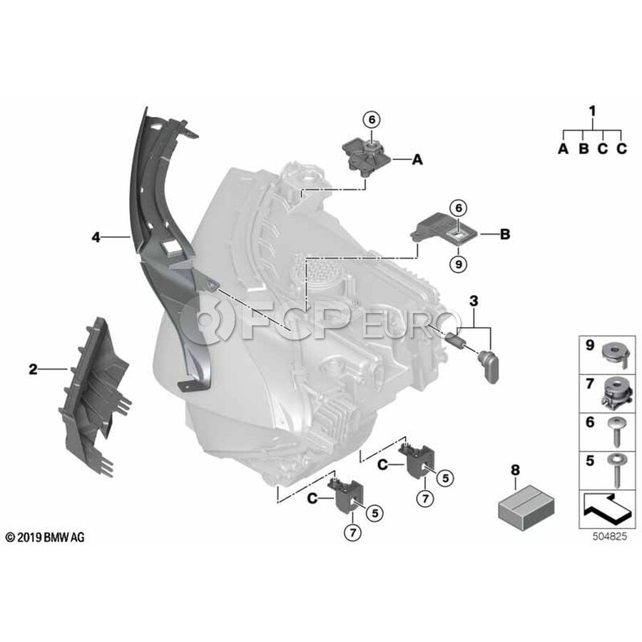 BMW Headlight Gasket - Genuine BMW 63119482969 | FCP Euro