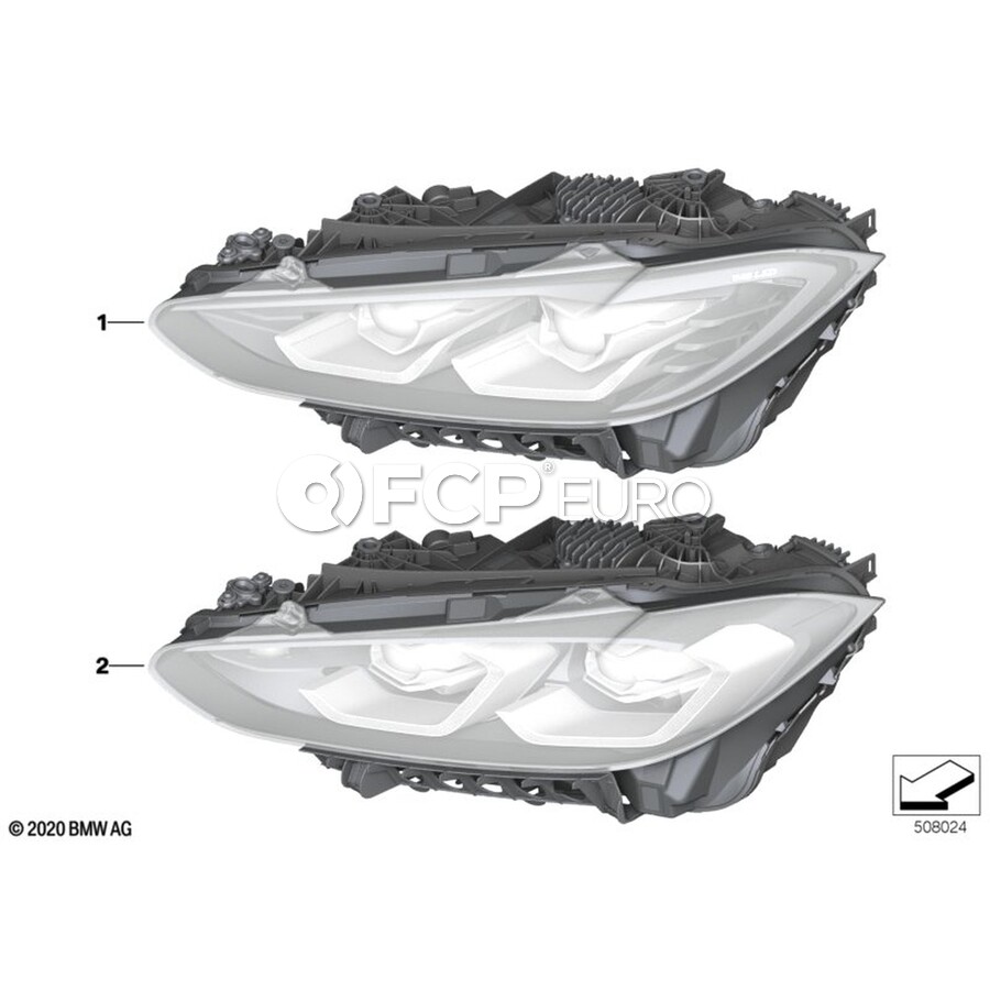 BMW Headlight Assembly - Genuine BMW 63119851040 | FCP Euro