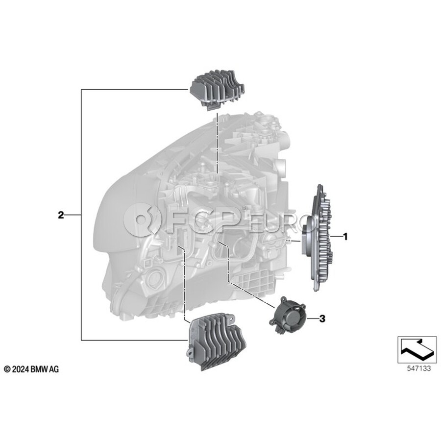 BMW Daytime Running Light Module - Genuine BMW 63119851052 | FCP Euro