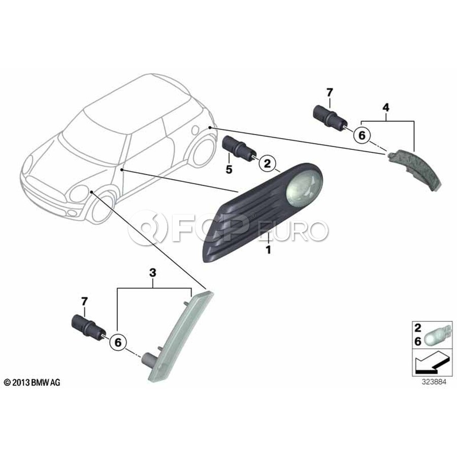 Mini Turn Signal Light Assembly - Genuine Mini 63137188613 | FCP Euro
