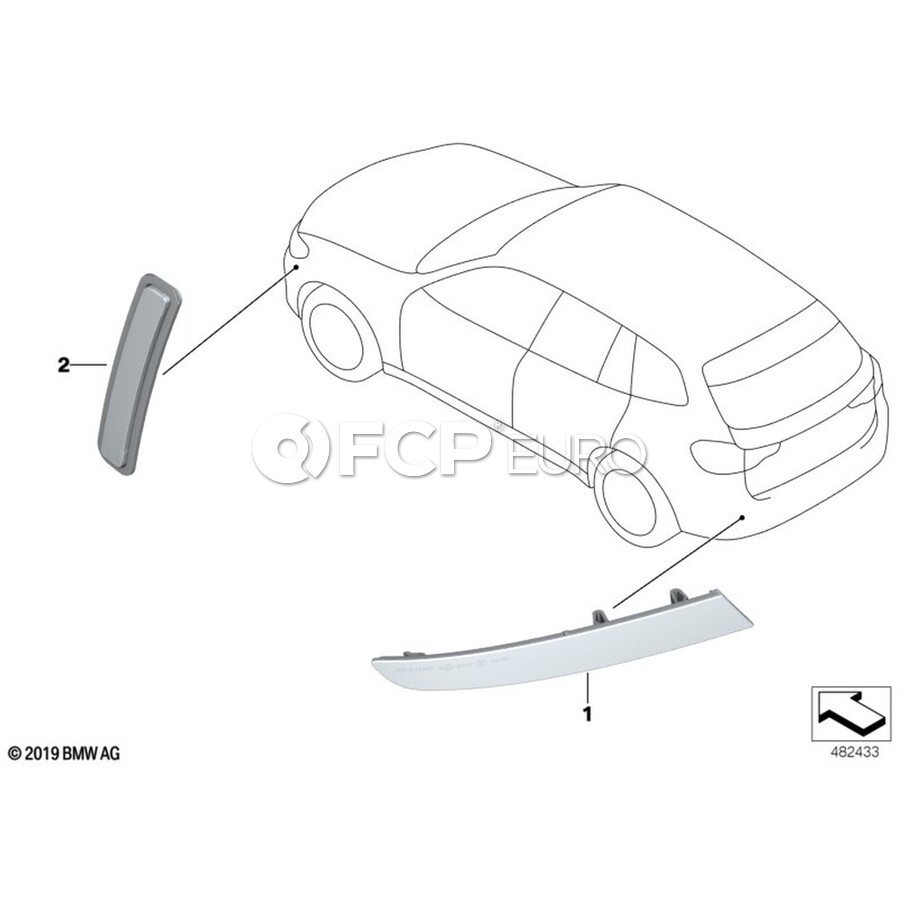 BMW Reflector Panel - Genuine BMW 63147857004 | FCP Euro