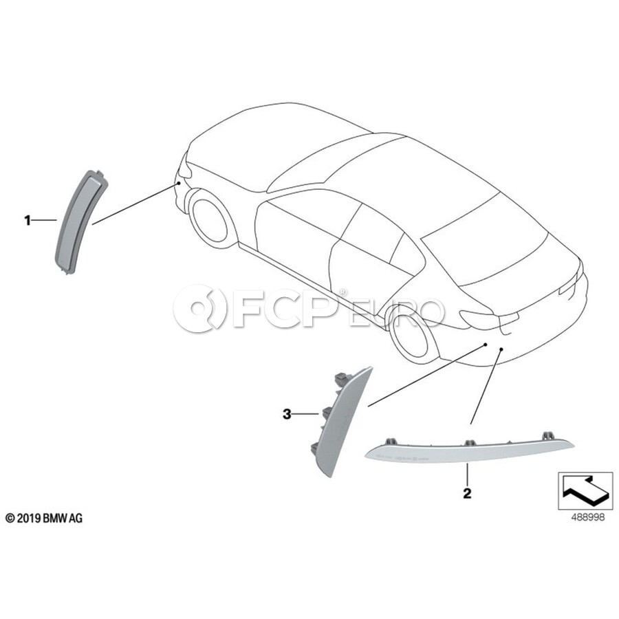BMW Reflector Panel - Genuine BMW 63147857005 | FCP Euro