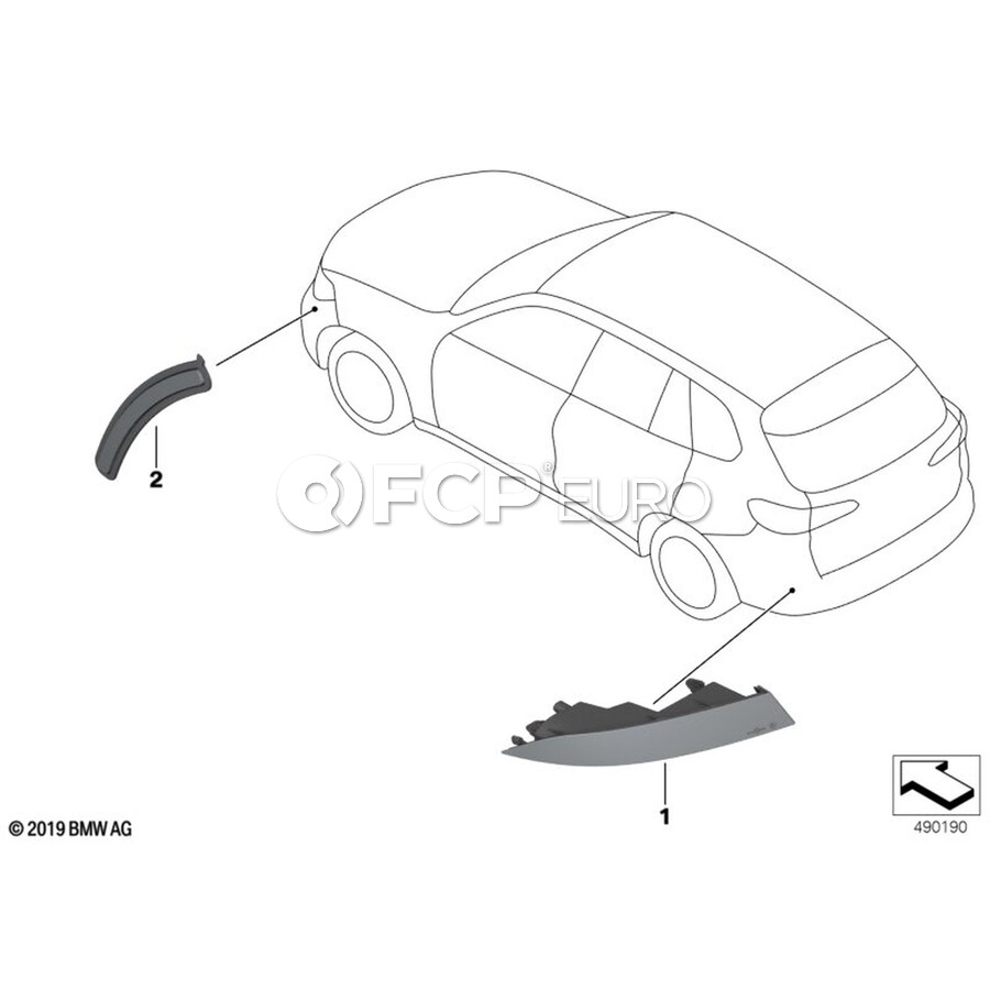 BMW Reflector Panel - Genuine BMW 63148091925 | FCP Euro