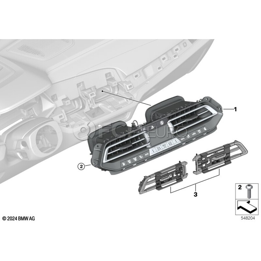 BMW HVAC Temperature Control Panel - Genuine BMW 64115A1D414 | FCP Euro