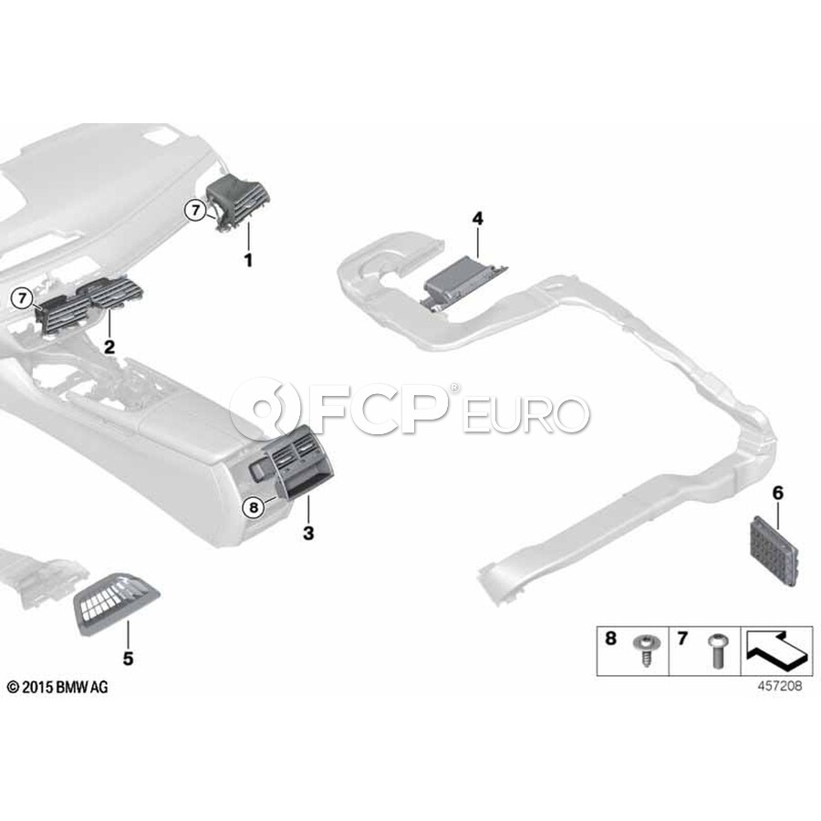 BMW Dashboard Air Vent - Genuine BMW 64229299497 | FCP Euro