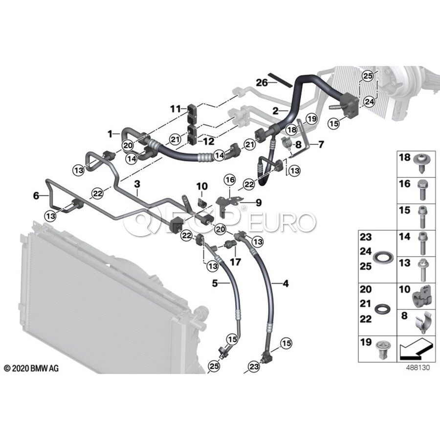 BMW AC Refrigerant Liquid Hose - Genuine BMW 64509317386 | FCP Euro