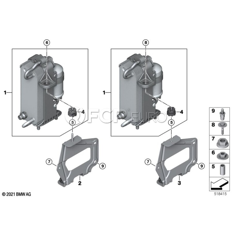 BMW AC Condenser - Genuine BMW 64509891030 | FCP Euro