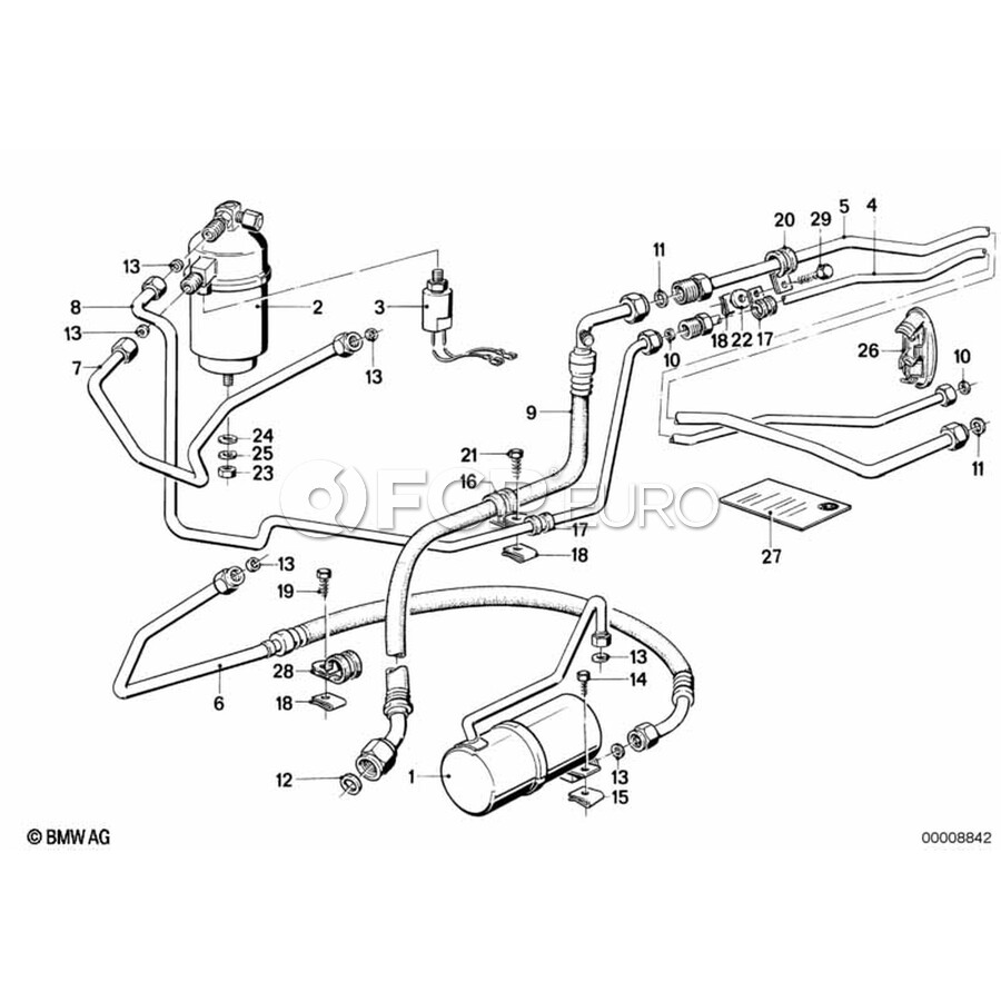 BMW AC Receiver Drier - Genuine BMW 64538363556 | FCP Euro