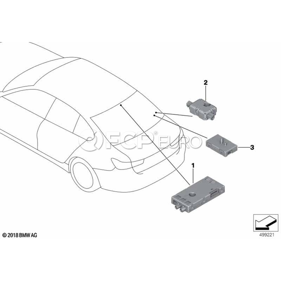 BMW Antenna Amplifier - Genuine BMW 65206835146 | FCP Euro