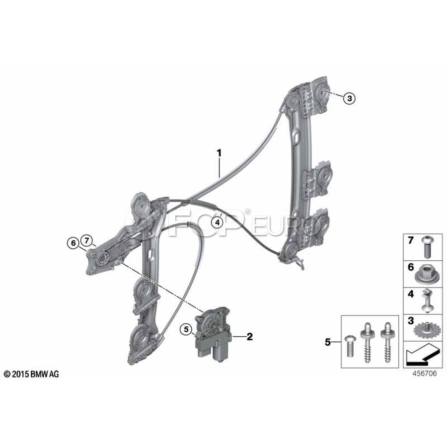 BMW Power Window Motor - Genuine BMW 67627413049 | FCP Euro