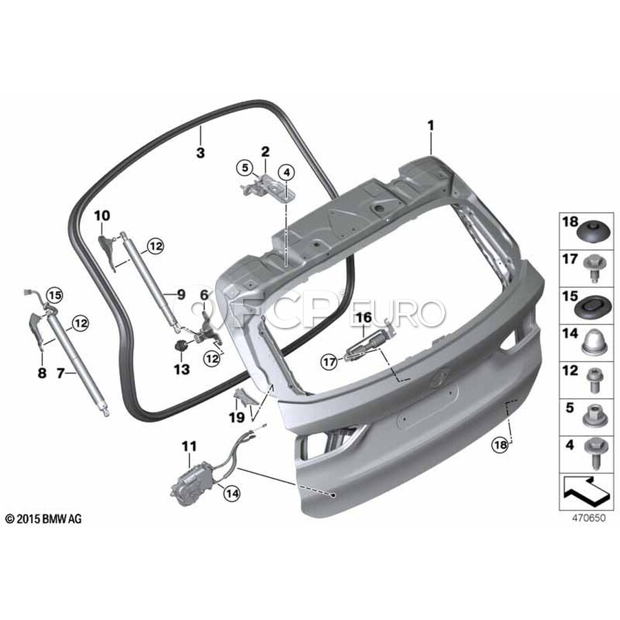 BMW Liftgate Lift Support - Genuine BMW 51247350837 | FCP Euro