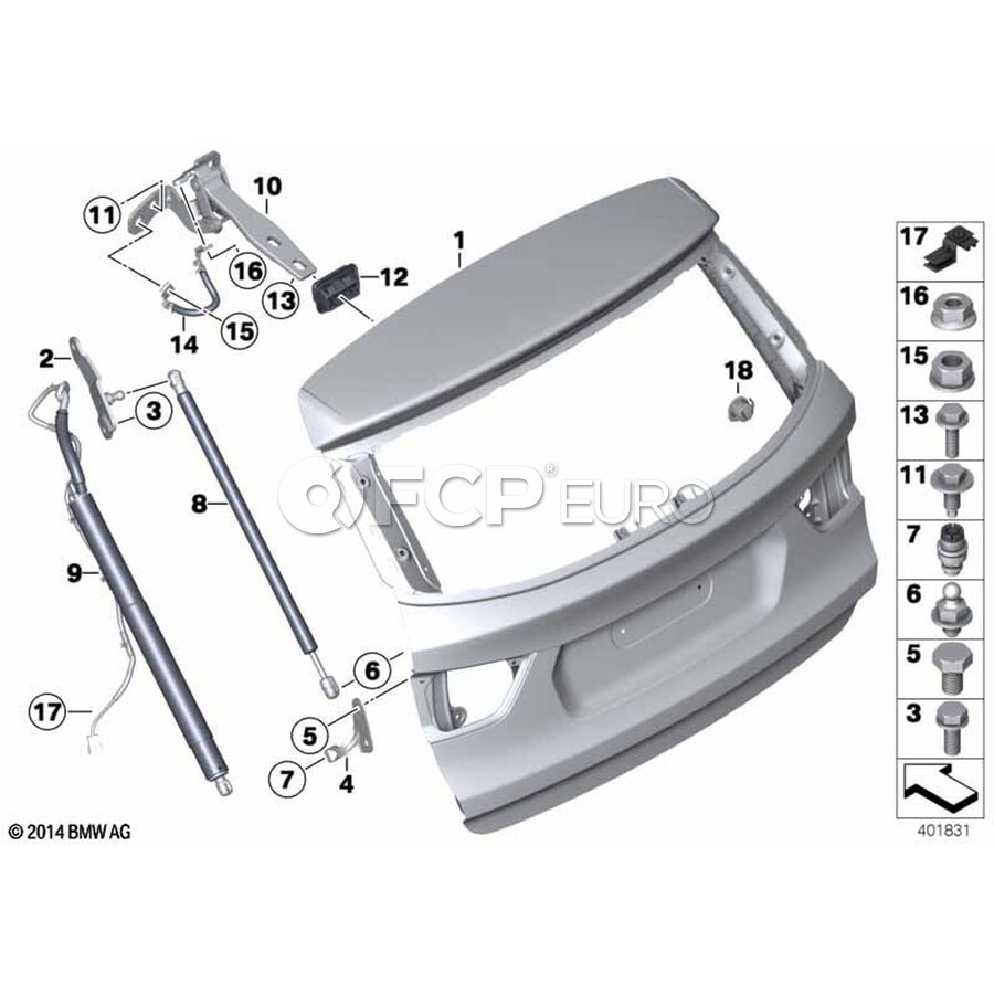 BMW Liftgate Lift Support - Genuine BMW 51247432741 | FCP Euro