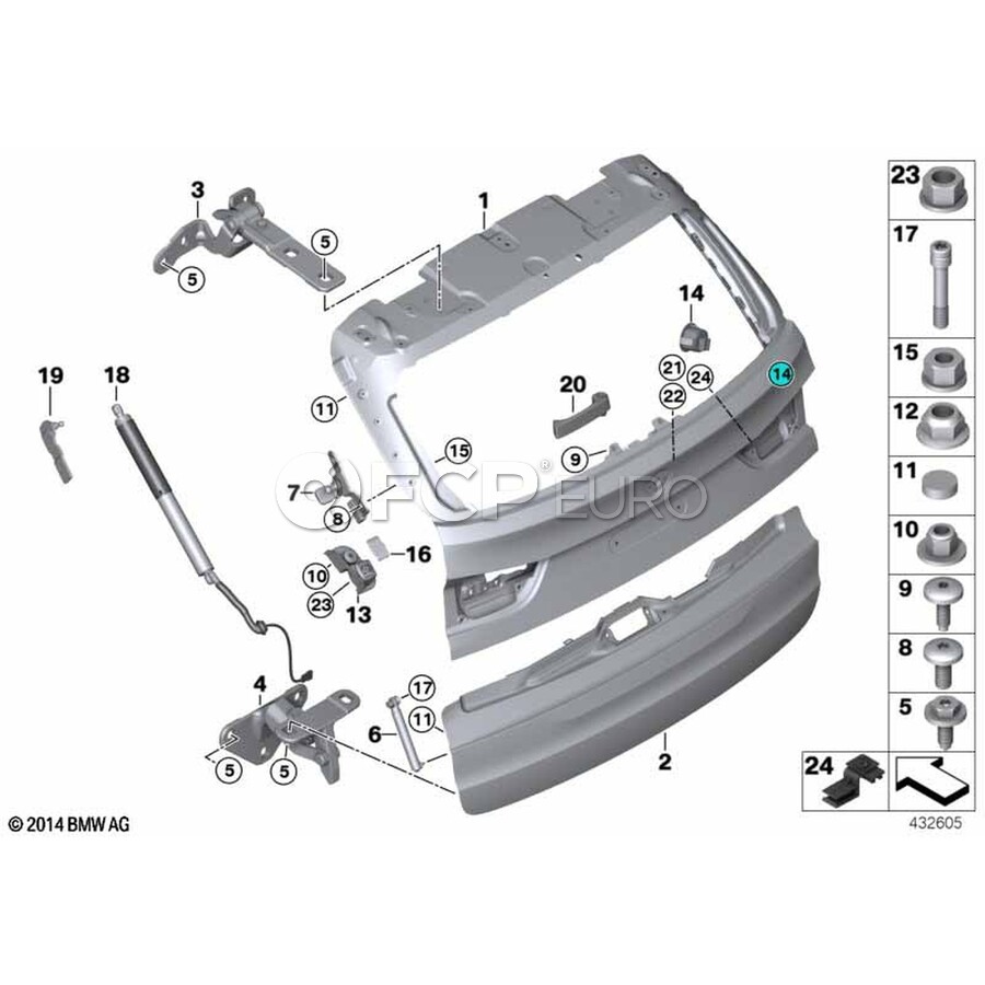 BMW Liftgate Lift Support - Genuine BMW 51247434041 | FCP Euro