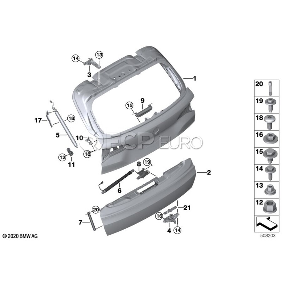 BMW Tailgate Pull Down Motor - Genuine BMW 51247461669 | FCP Euro