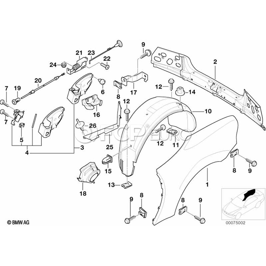 BMW Actuator - Genuine BMW 51258410575 | FCP Euro