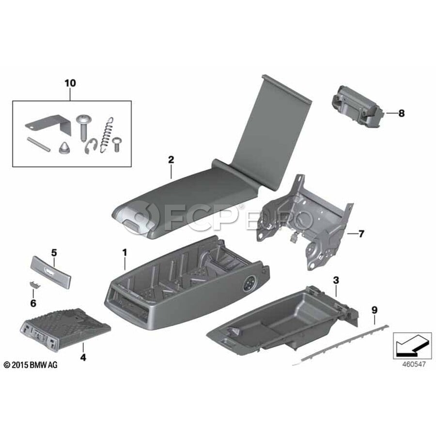 BMW Seat Armrest Cup Holder - Genuine BMW 52207423024 | FCP Euro