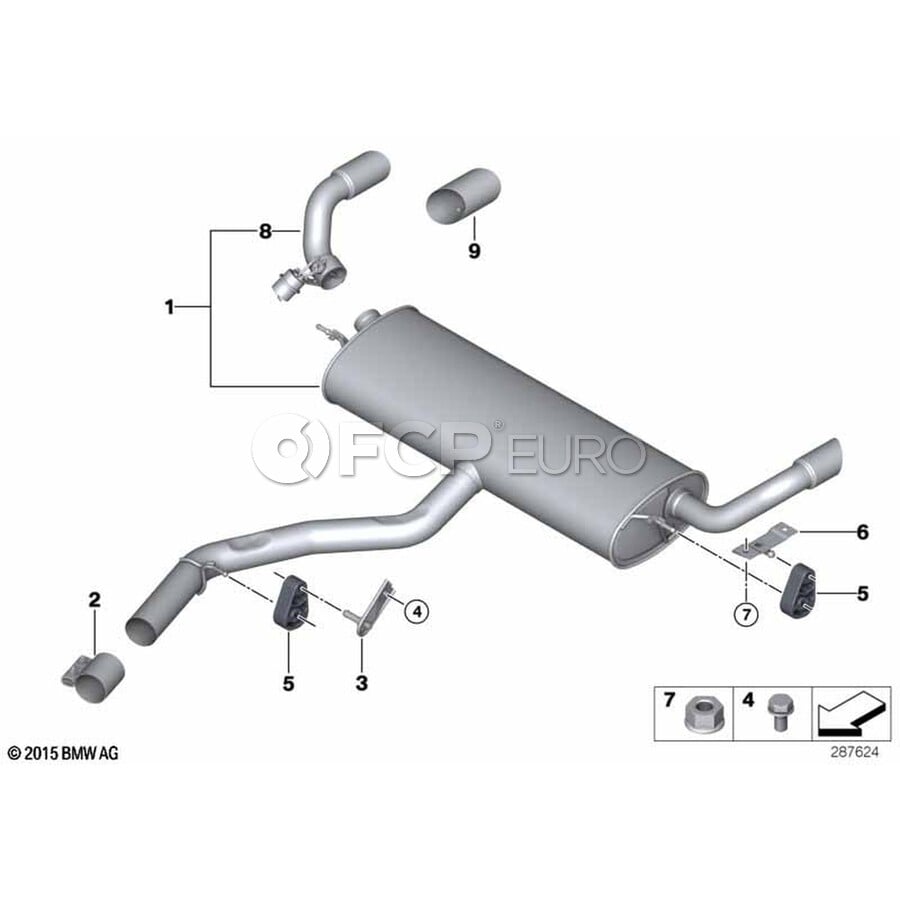 BMW Repair Kit Exhaust Flap - Genuine BMW 18307603073 | FCP Euro