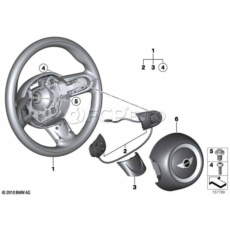 Mini Steering Wheel Radio Controls - Genuine Mini 32309289676 | FCP Euro