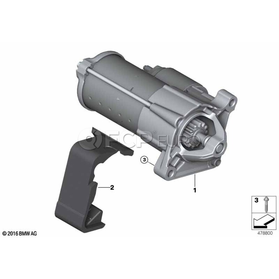 BMW Starter Motor - Genuine BMW 12418580390 | FCP Euro