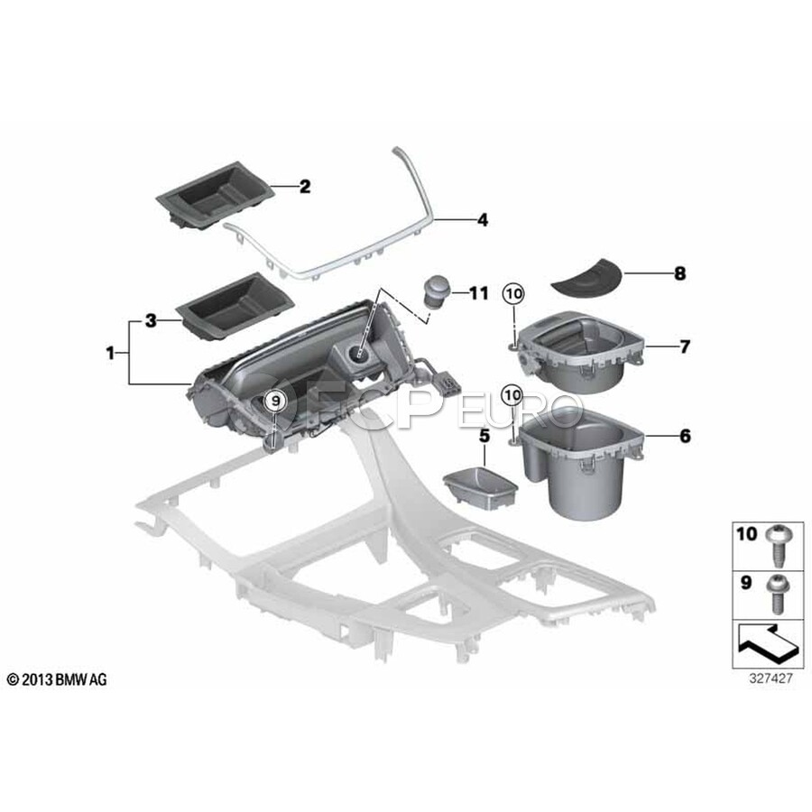 BMW Insert Storage Compartment - Genuine BMW 51169213655 | FCP Euro