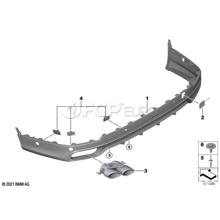 BMW Parking Aid Sensor Housing - Genuine BMW 51129451205 | FCP Euro