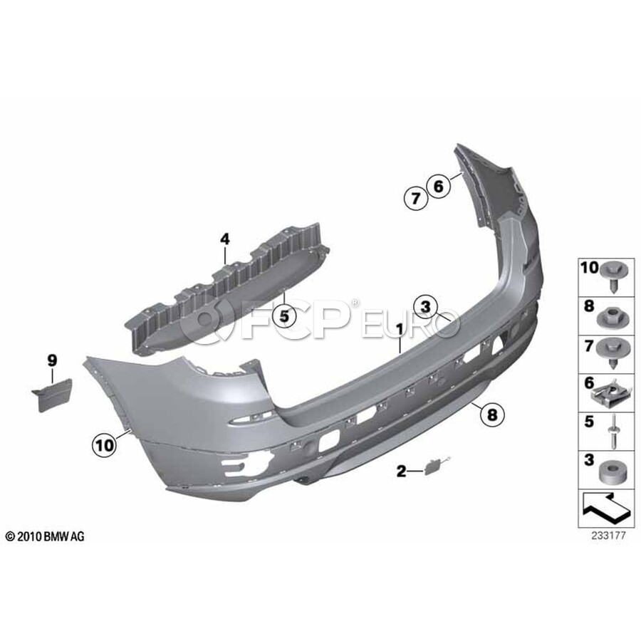 BMW Deflector Lip Rear Right - Genuine BMW 51627213652 | FCP Euro