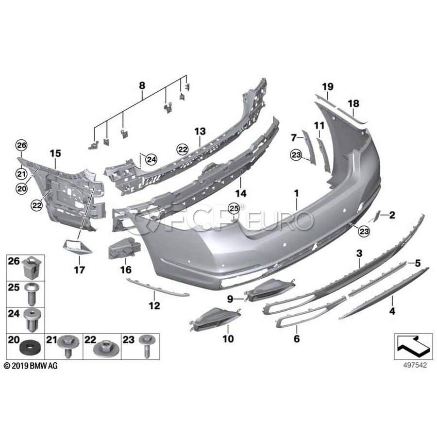 BMW Bumper Trim - Genuine BMW 51127478359 | FCP Euro