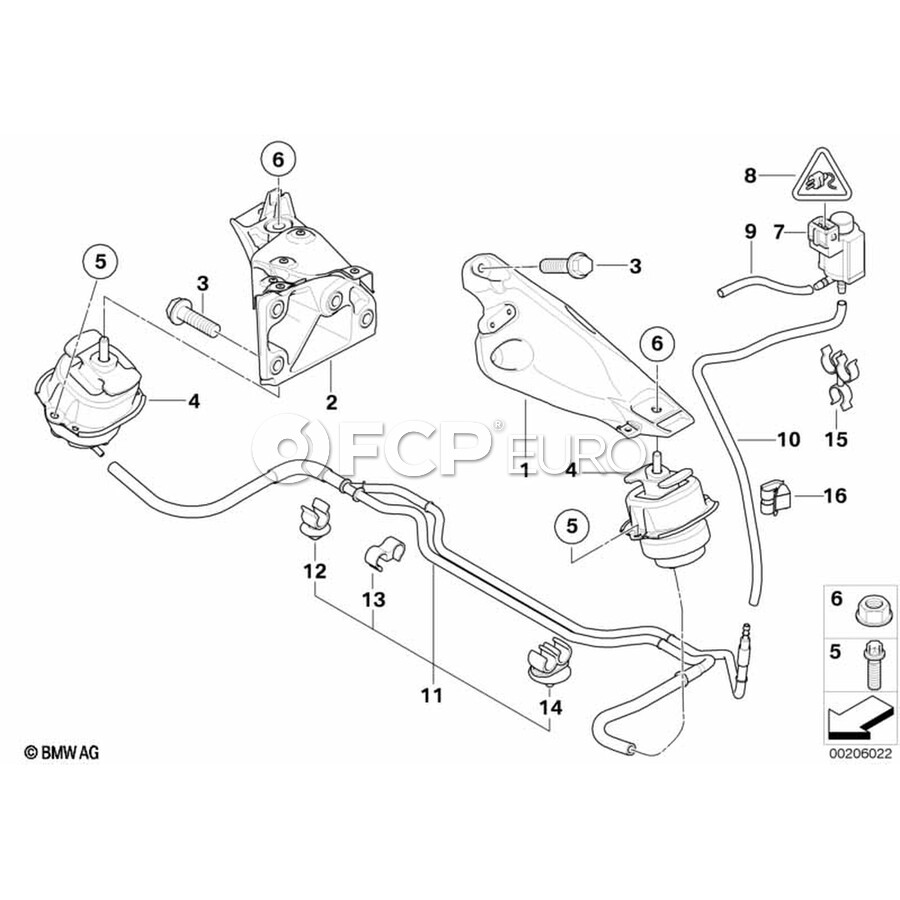 BMW Vacuum Pipe - Genuine BMW 22116776413 | FCP Euro