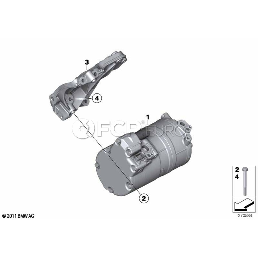 BMW A/C Compressor - Genuine BMW 64529332781 | FCP Euro