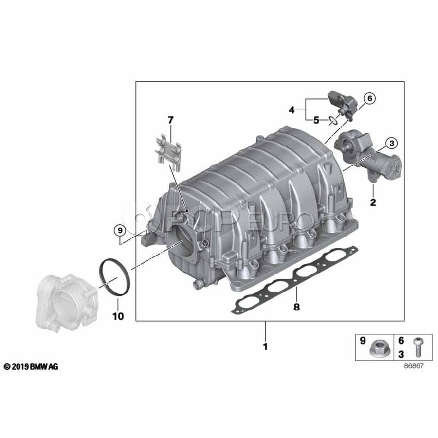 BMW Intake Manifold System - Genuine BMW 11617537882 | FCP Euro