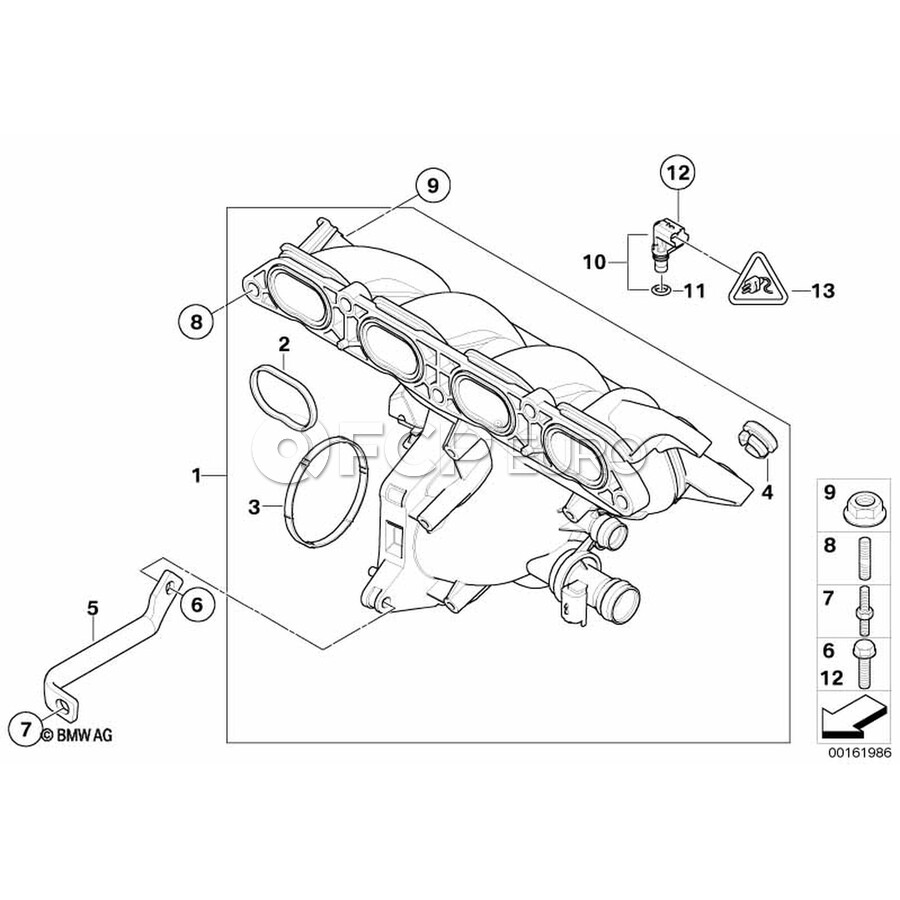 Mini Cooper Intake Manifold - Genuine BMW 11617595078 | FCP Euro