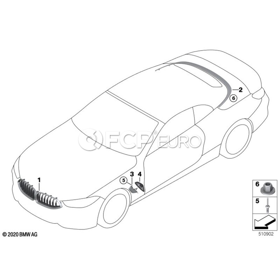 BMW Grille - Genuine BMW 51137449425 | FCP Euro