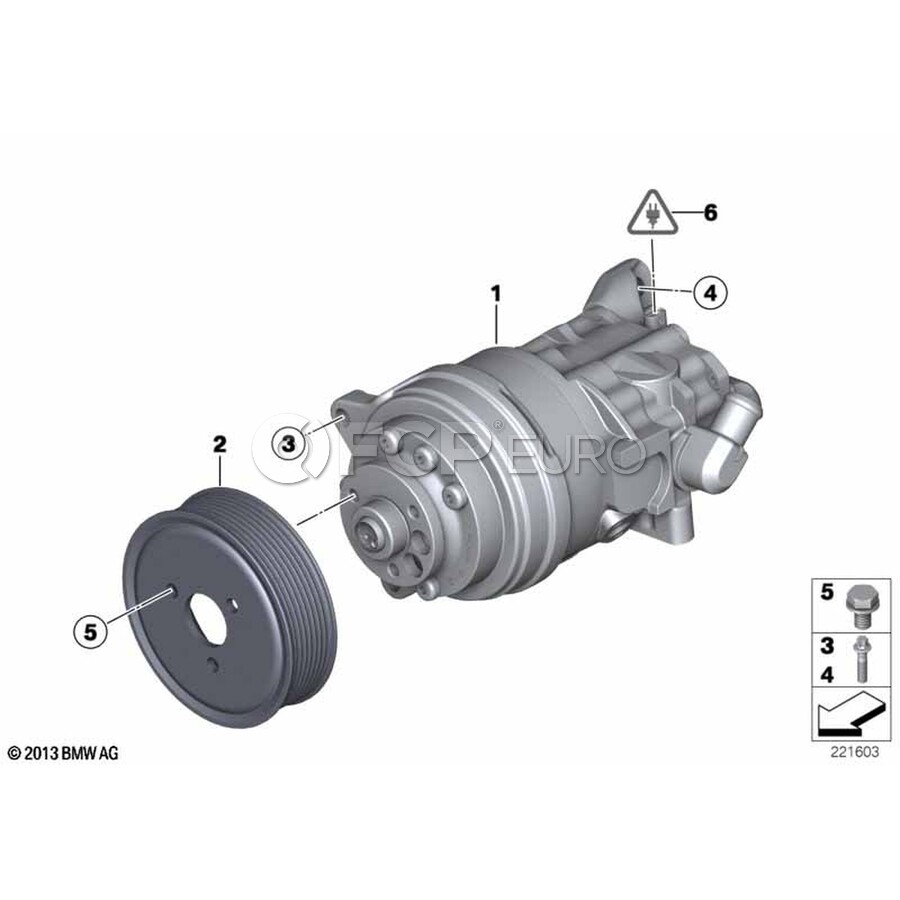 BMW Power Steering Pump - Genuine BMW 32416788960 | FCP Euro