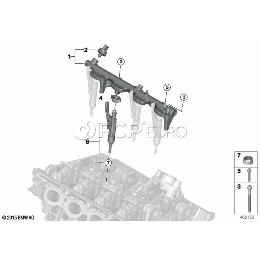 BMW Fuel Injection Fuel Rail - Genuine BMW 13538694198 | FCP Euro