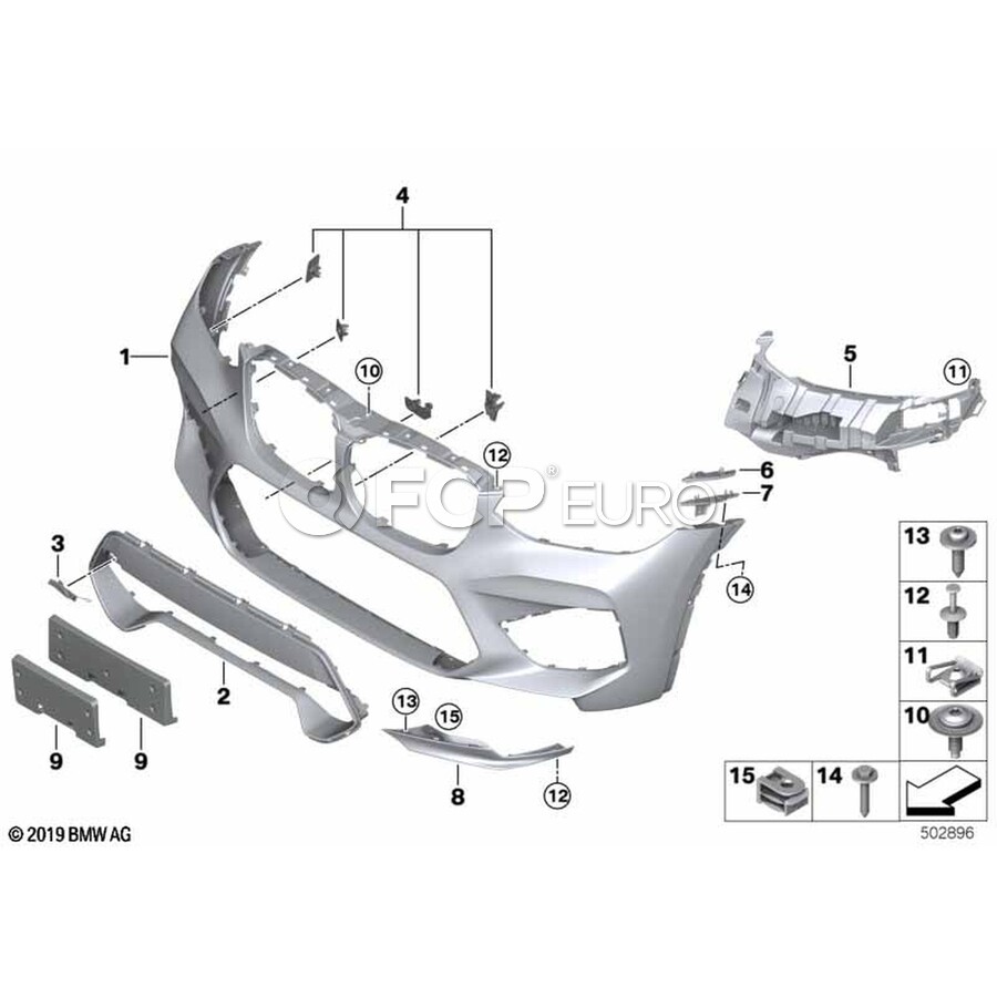 BMW Bumper Cover Bracket - Genuine BMW 51118065191 | FCP Euro