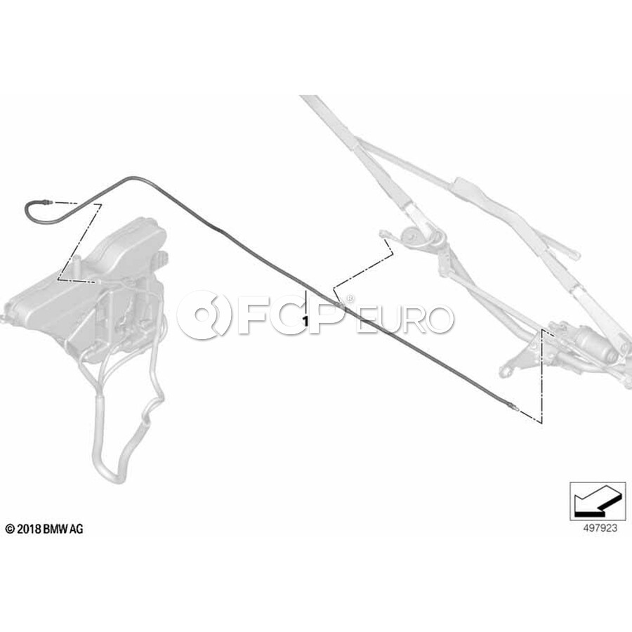 BMW Windshield Washer Hose - Genuine BMW 61667427887 | FCP Euro