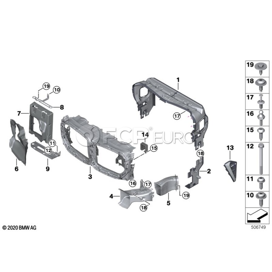 BMW Fender Insert Emblem - Genuine BMW 51138746968 | FCP Euro