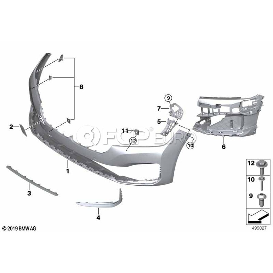 BMW Bumper Trim - Genuine BMW 51117475196 | FCP Euro