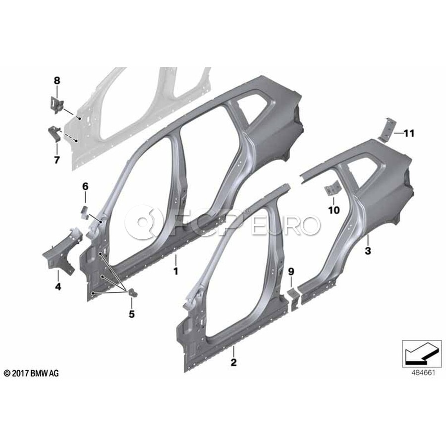 BMW Fender Apron Reinforcement - Genuine BMW 41008497155 | FCP Euro