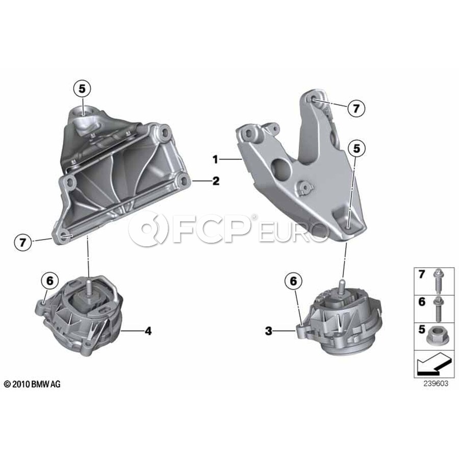 BMW Engine Mount - Genuine BMW 22116864719 | FCP Euro